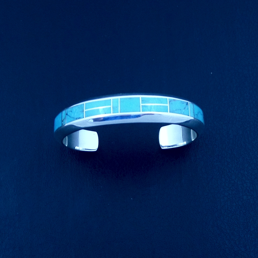 #51061 Supersmith / David Rosales Arizona Blue Kingman Turquoise Inlay ...