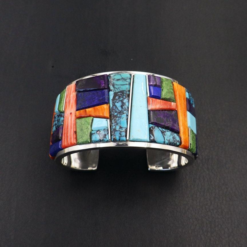 #39033-A Supersmith / David Rosales Wide Indian Summer Cobble Inlay ...